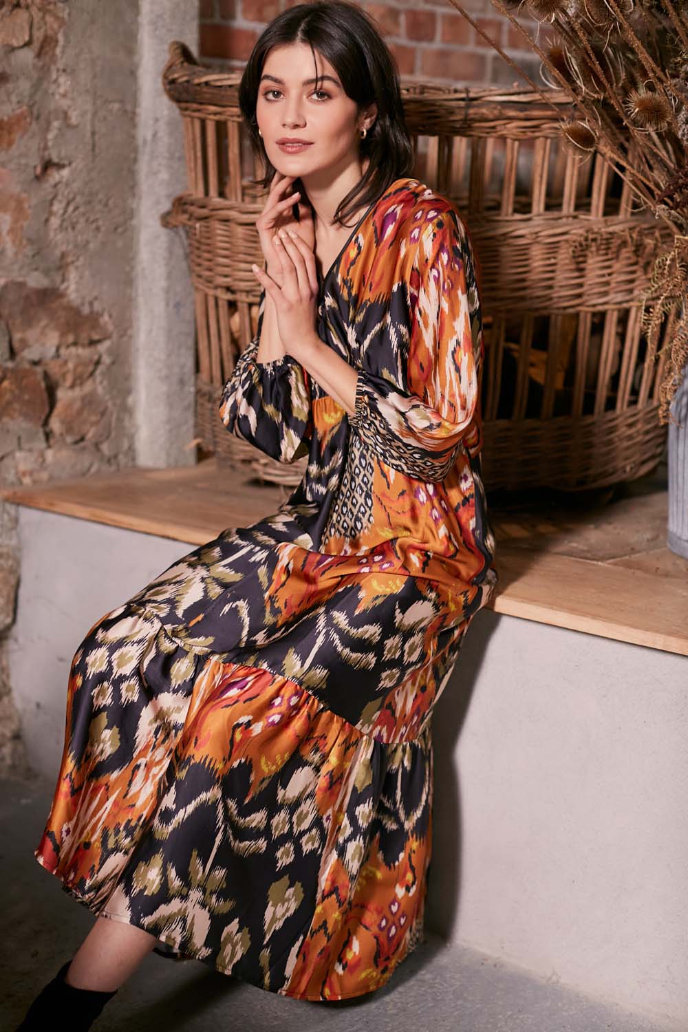 PERUZZI Collage Print Dress – Choice Boutique